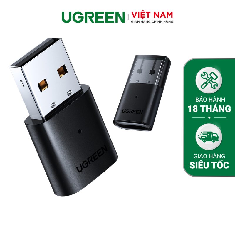 Thiết bị USB thu phát Bluetooth 5.0 UGREEN 80889 cho máy tính laptop ...