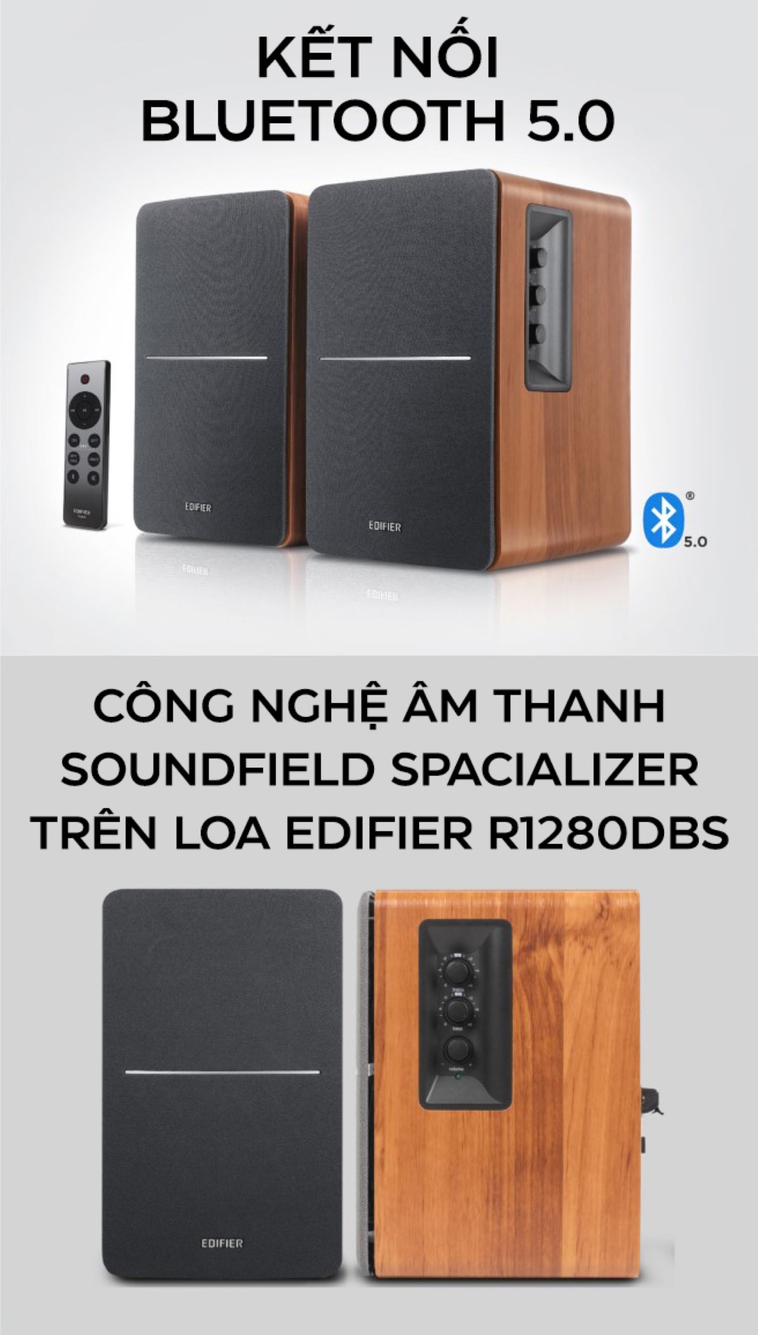 Loa Edifier R1280dbs Bluetooth Màu đen Adcomputer